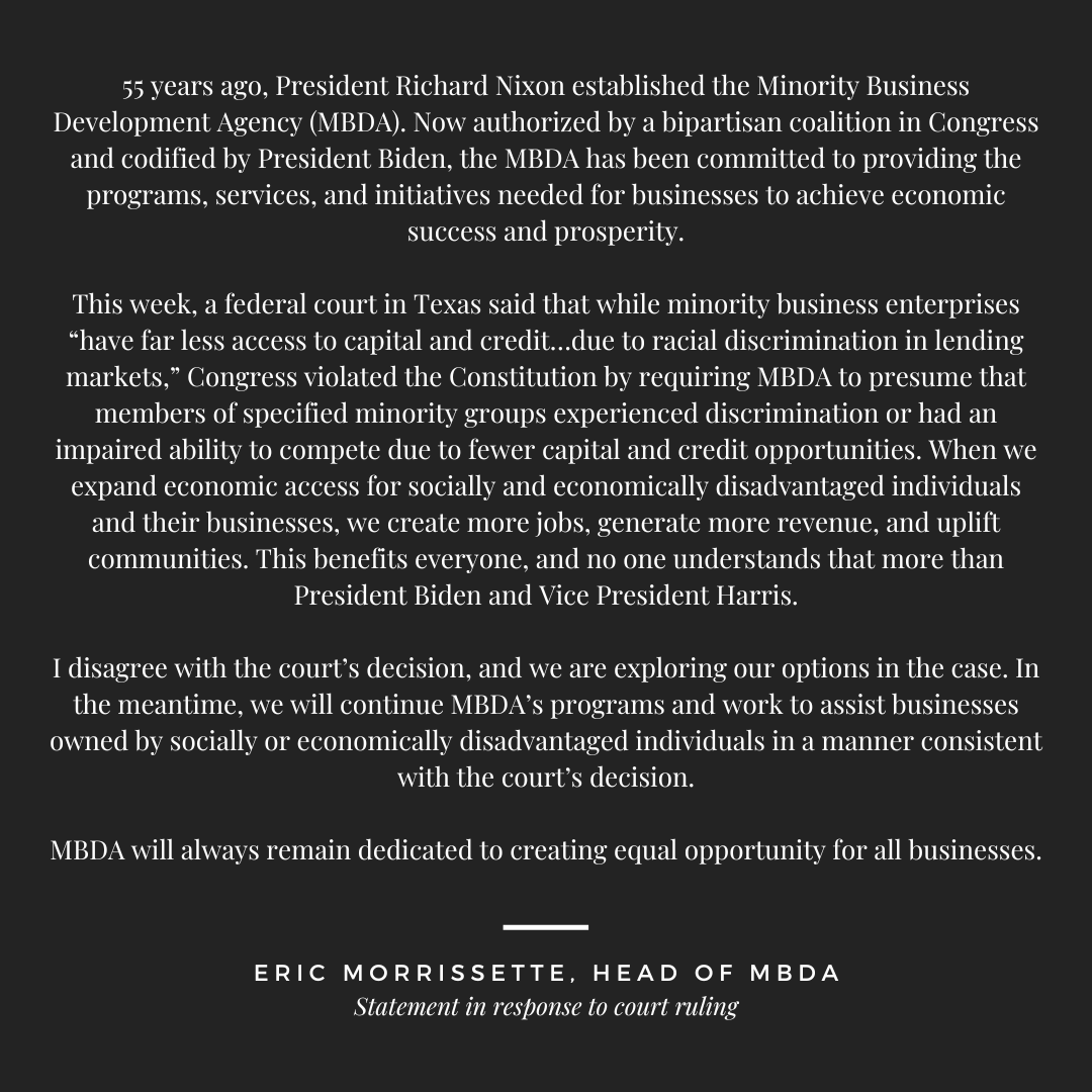 Head of MBDA Eric Morrissette's Statement in Response to Nuziard v MBDA Court Ruling | Minority ...